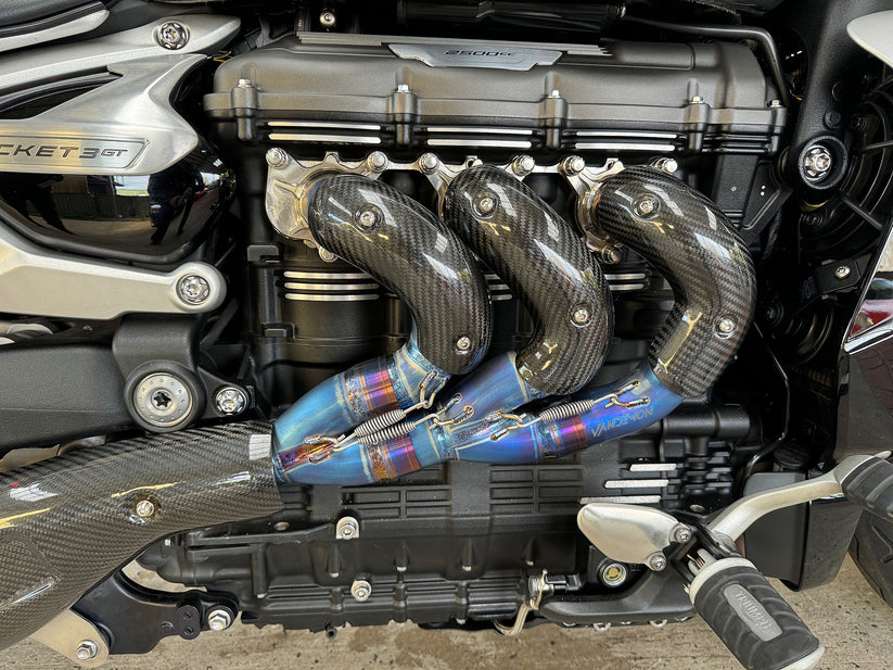 Triumph Rocket 3R & GT 2500cc Titanium or Stainless Steel Exhaust Mani ...