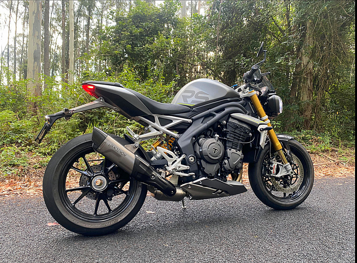 Triumph Speed Triple 1200RS & RR Bimodal Titanium Stealth Slip-On Muff ...