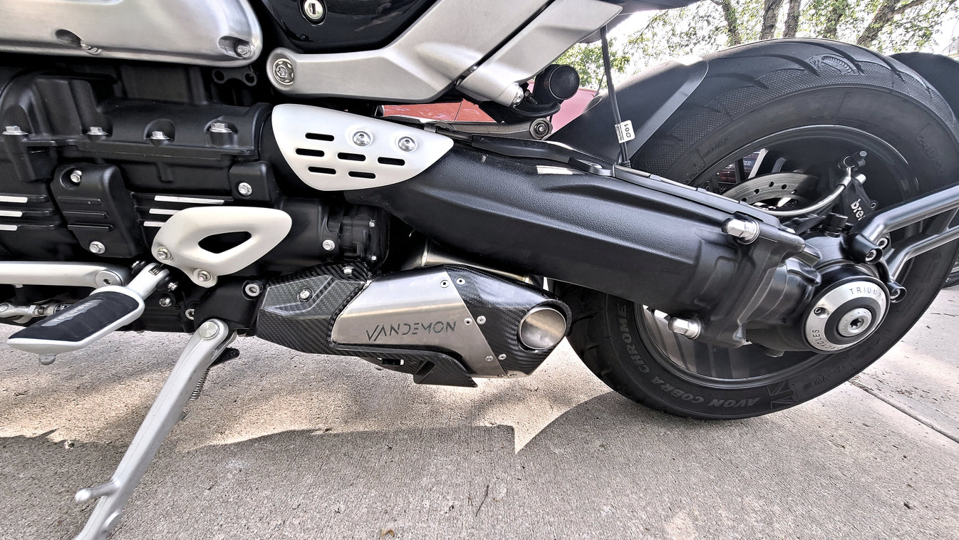 Triumph Rocket 3R, GT and Storm Titanium Slip-On Mufflers 2019-2025 ...