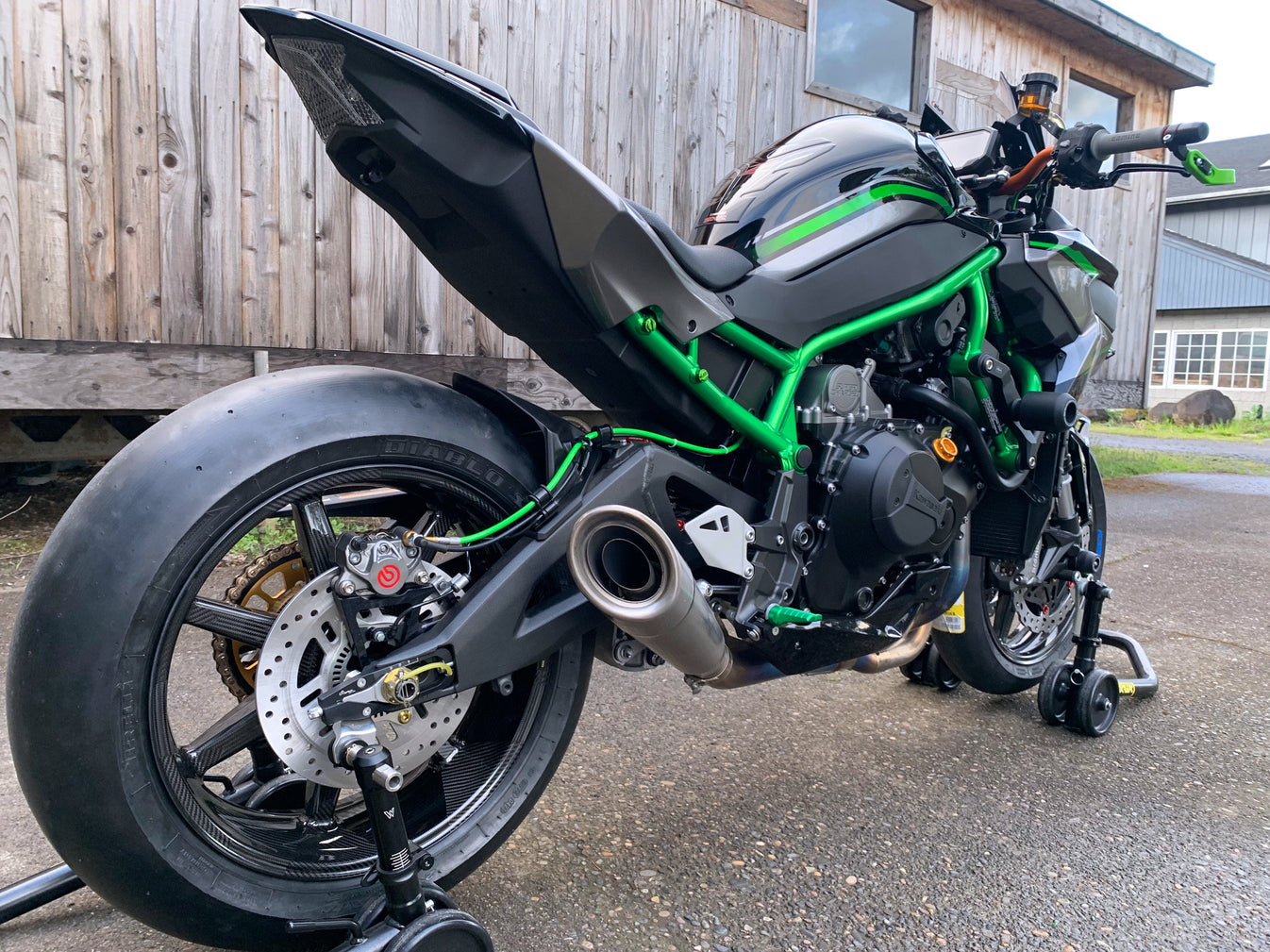 Kawasaki Ninja ZH2 Vandemon Brushed Titanium Exhaust System – Vandemon ...